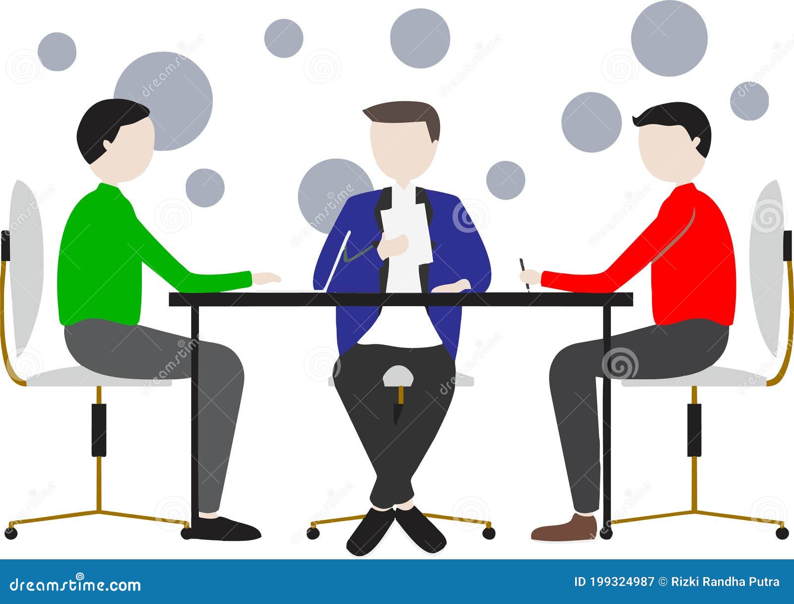 High Quality Vector of Work Discussion Activities with Business ...
