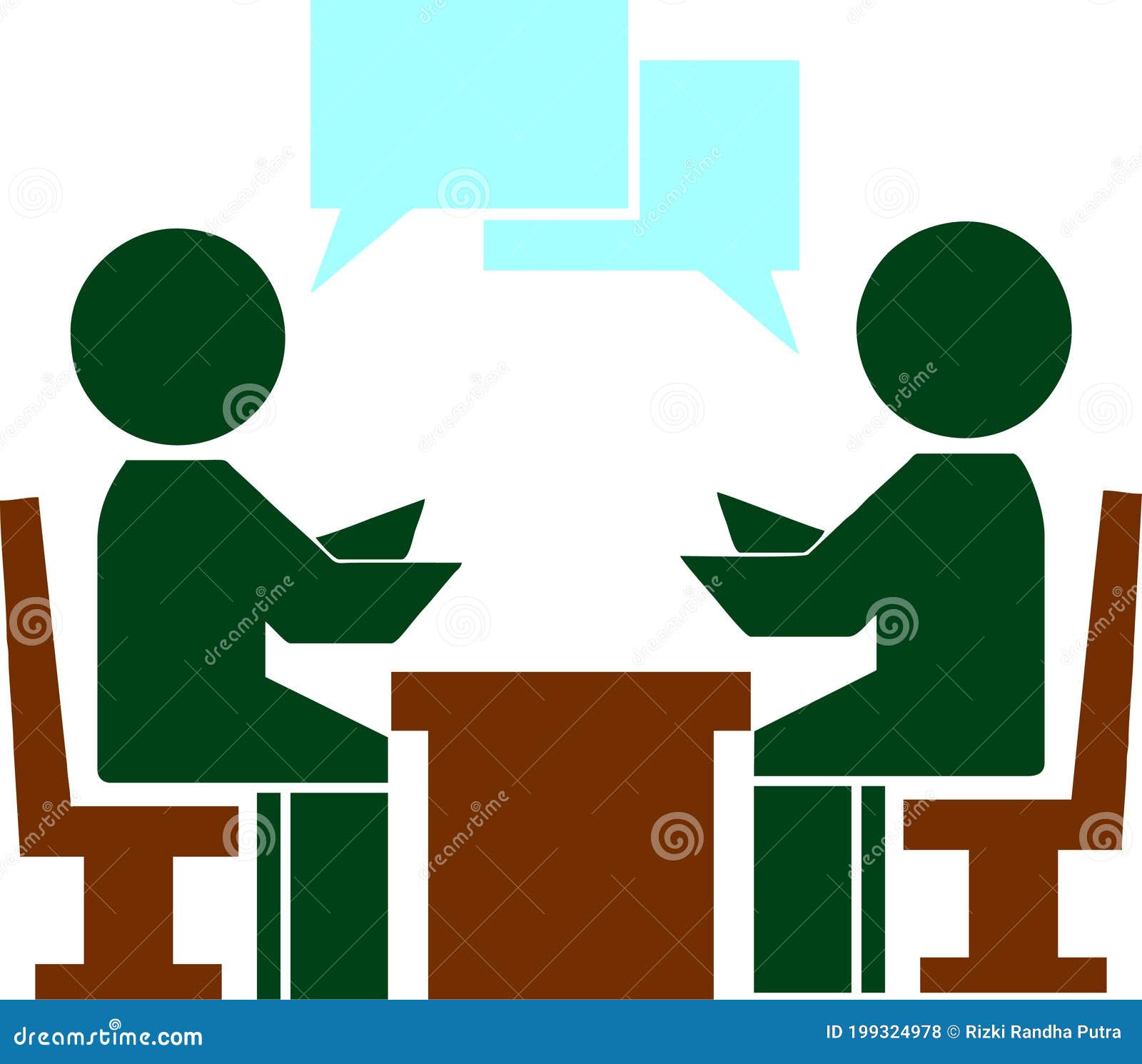 High Quality Vector of Work and Study Discussion Activities Stock ...