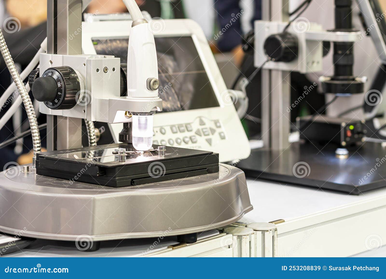Old Microscope For Inspection And Analysis Of Defects. Stock Photo ...