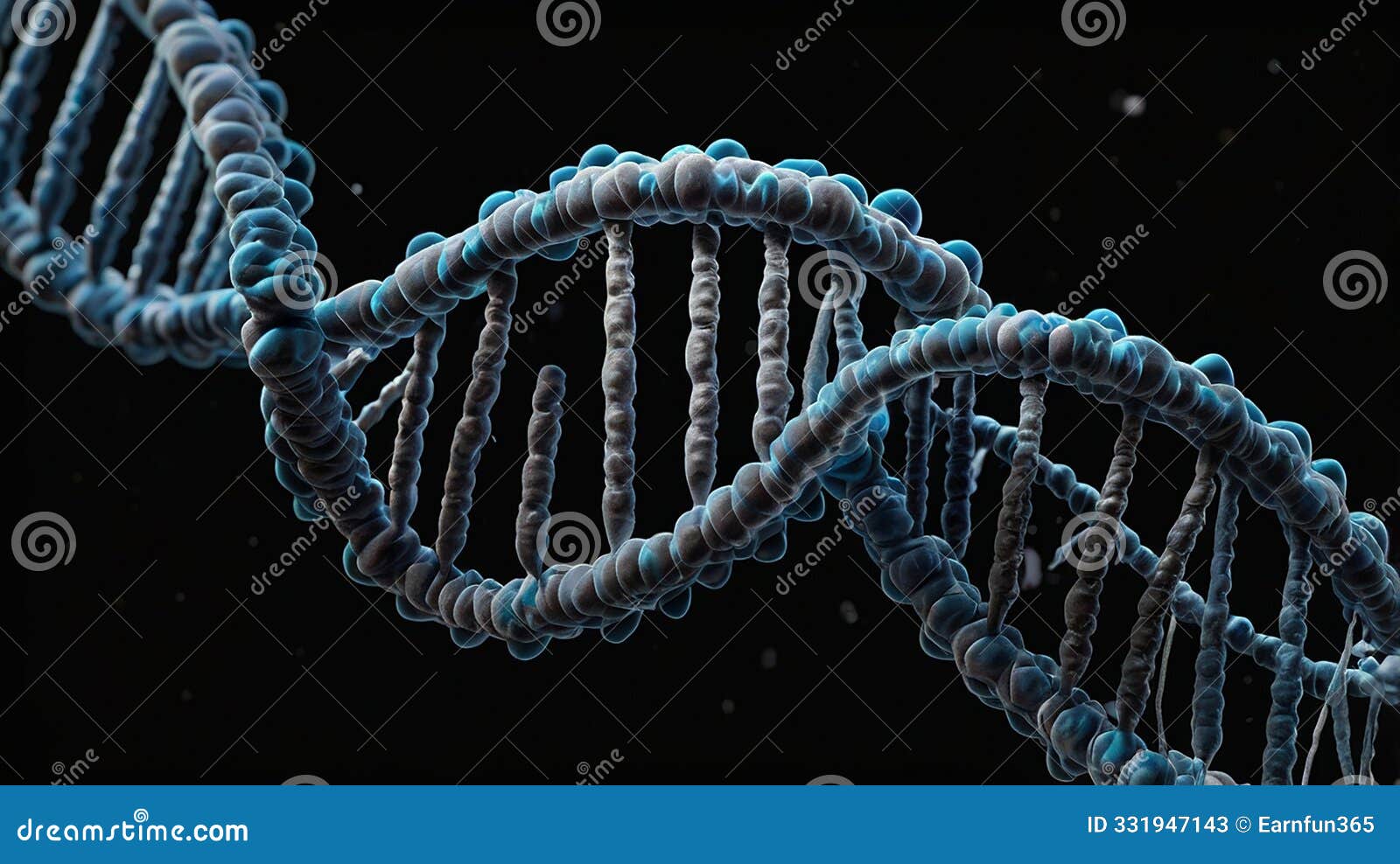 A High-quality, Visually Stunning Image of DNA Set Against a Black ...