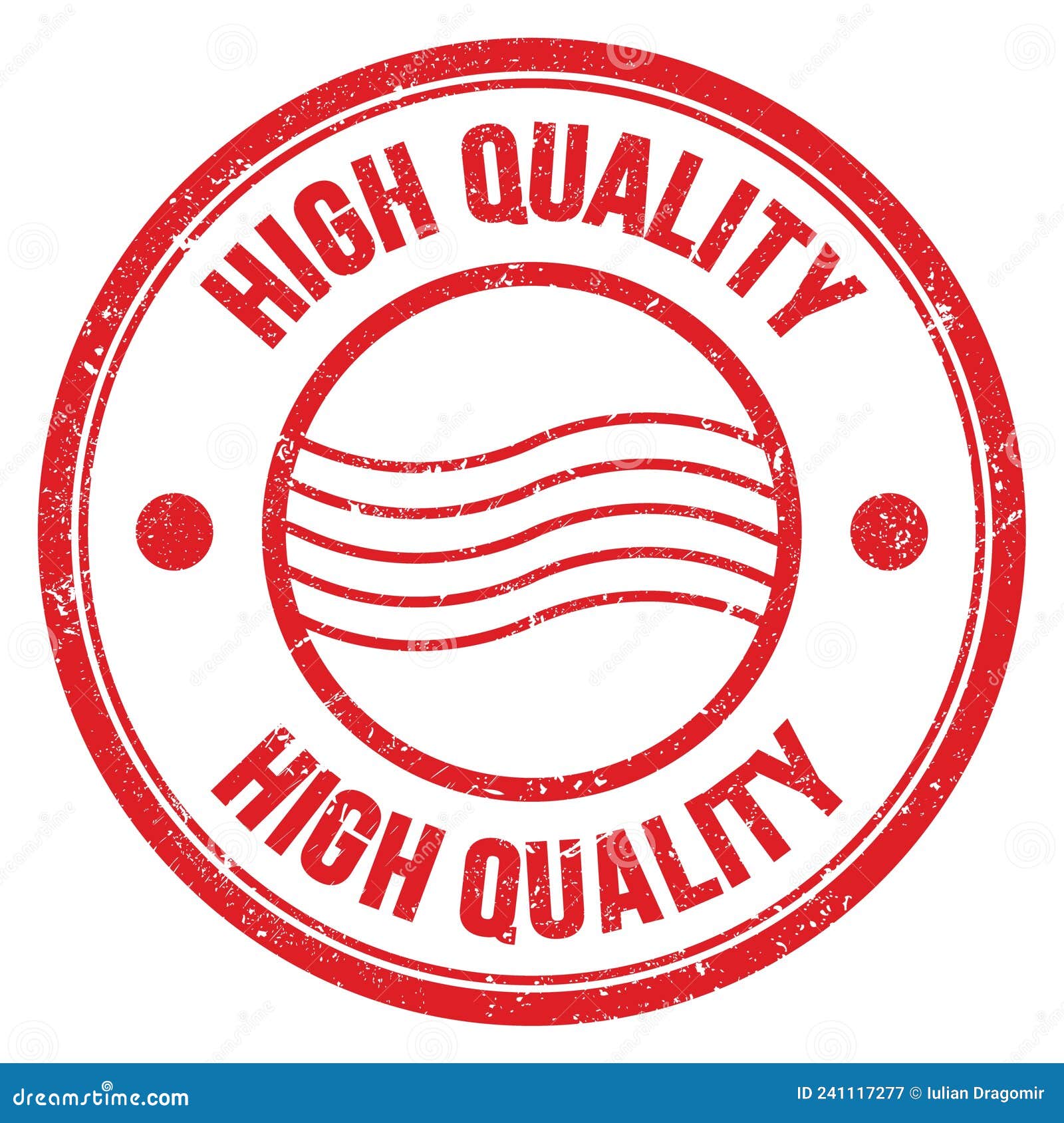 HIGH QUALITY Text Written on Red Round Postal Stamp Sign Stock ...