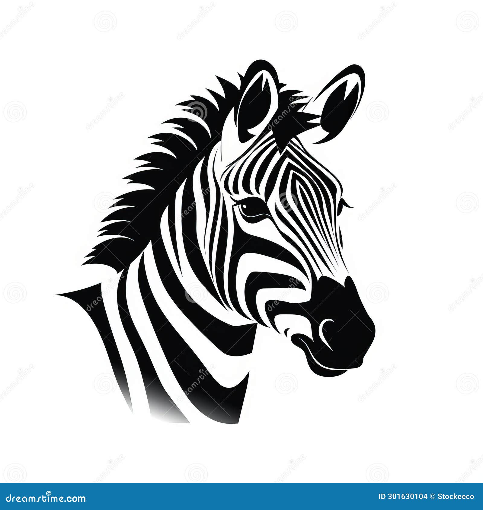 High Quality Zebra Head Vector Illustration Image with Positive ...