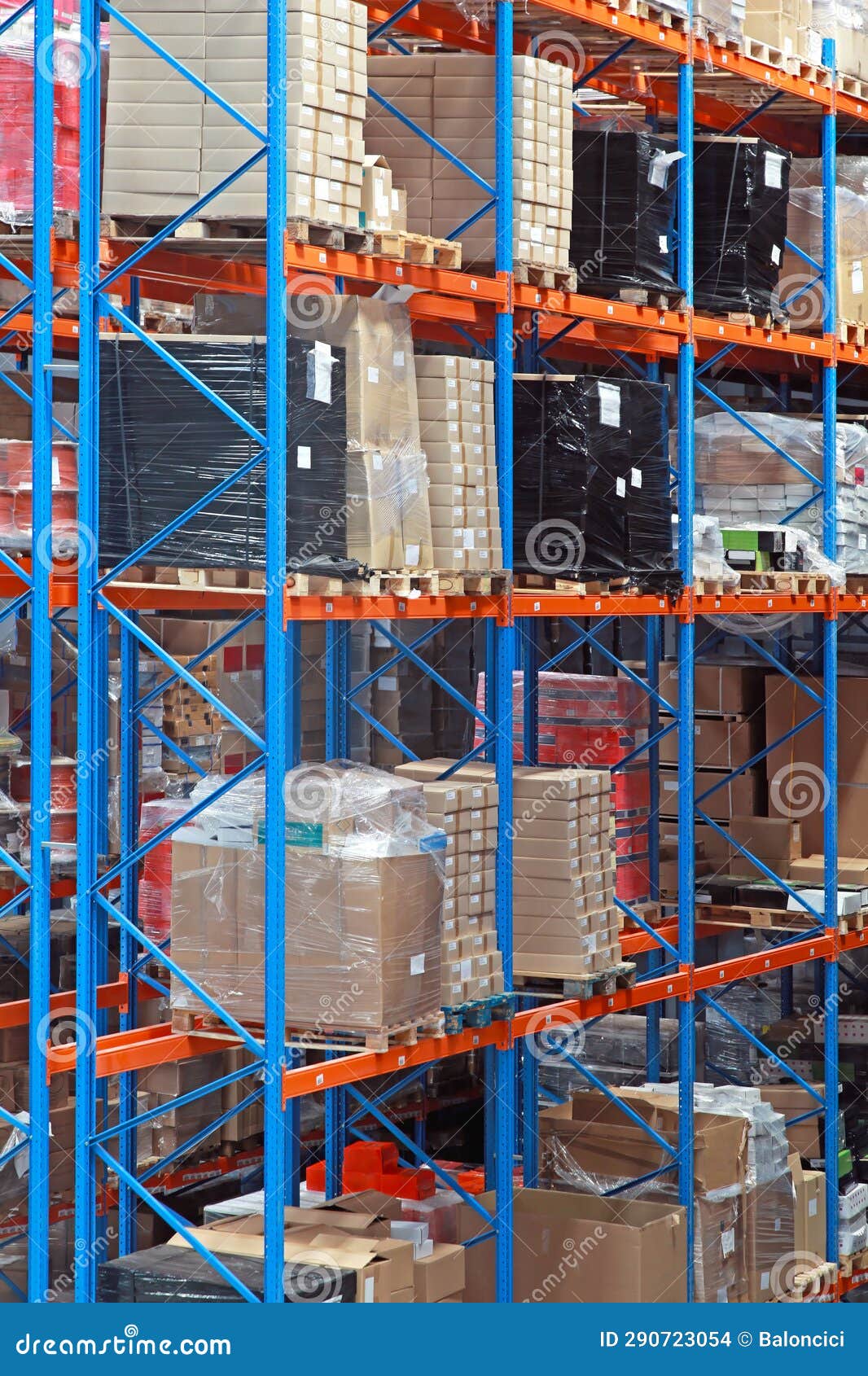 High Rack Shelving Warehouse Stock Photo - Image of shelving, logistics ...
