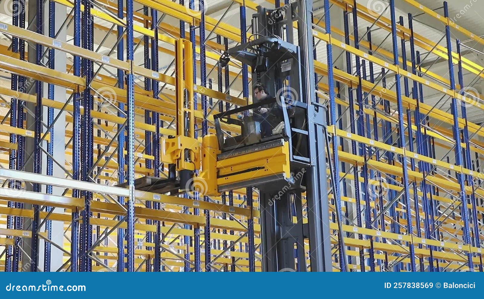 High rack stacker stock video. Video of rack, shelving - 257838569