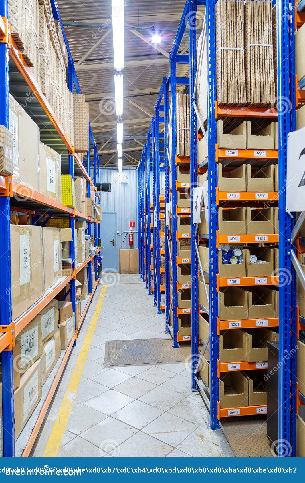 High Racks in the Warehouse of Goods. Stock Image - Image of logistic ...