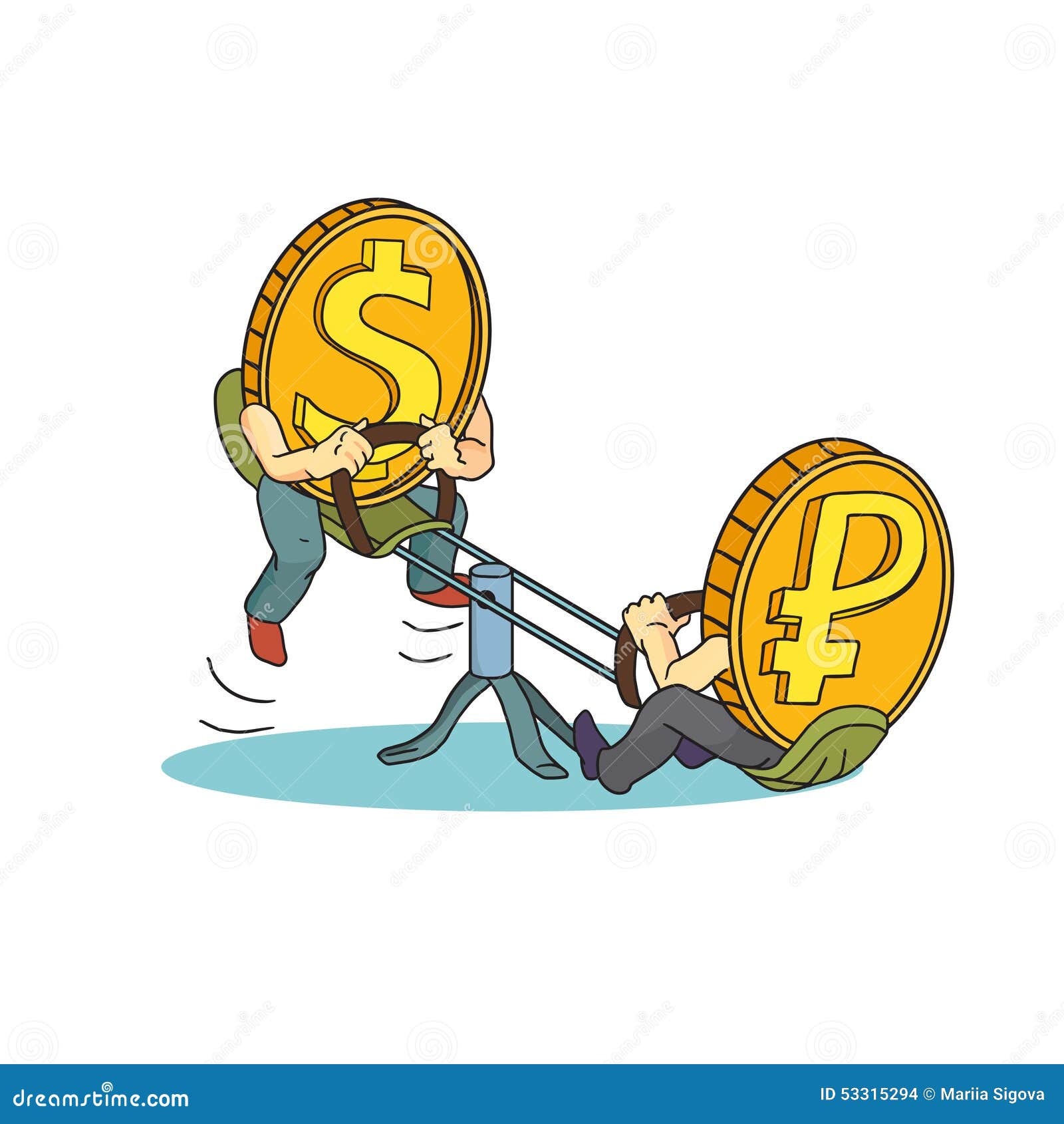 High Rate of Dollar Compared with Russian Ruble. Rouble and Dollar on ...