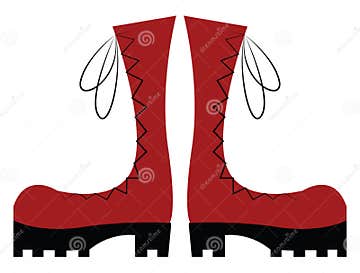 High Red Boots Vector Illustration Stock Vector - Illustration of ...