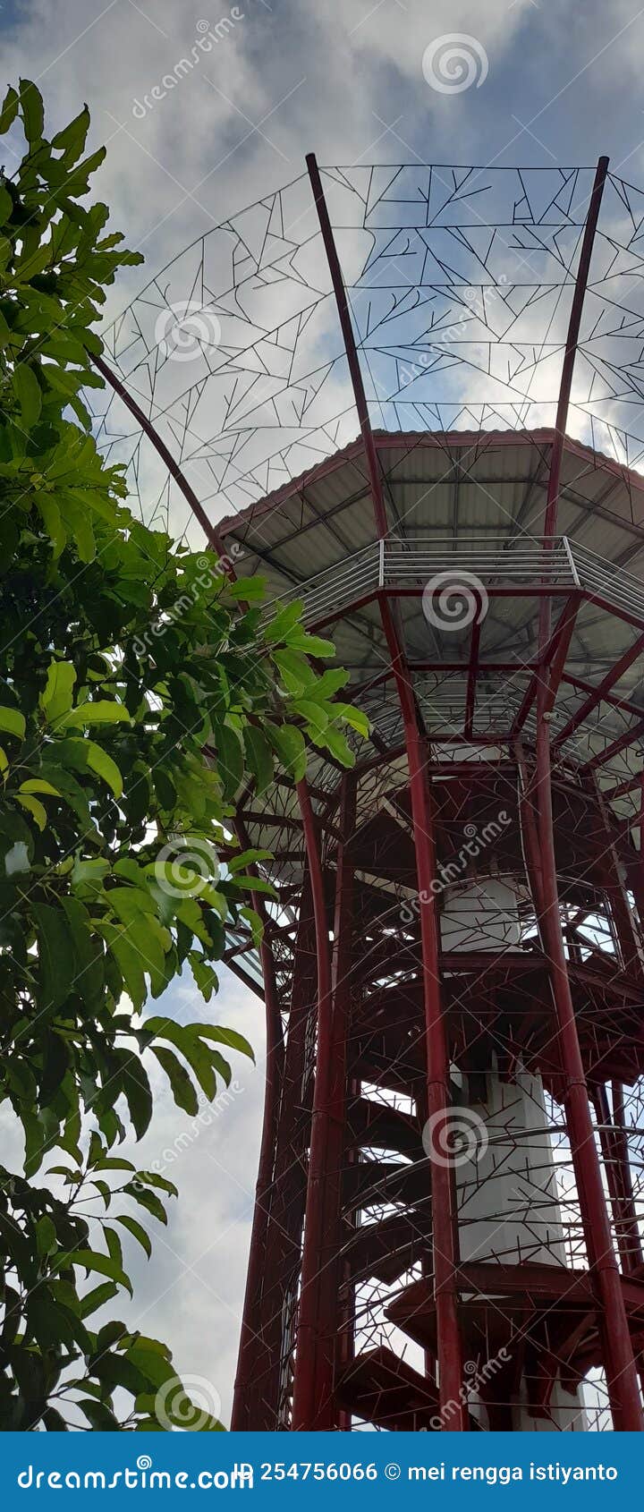 High red tower stock photo. Image of tower, high, blue - 254756066