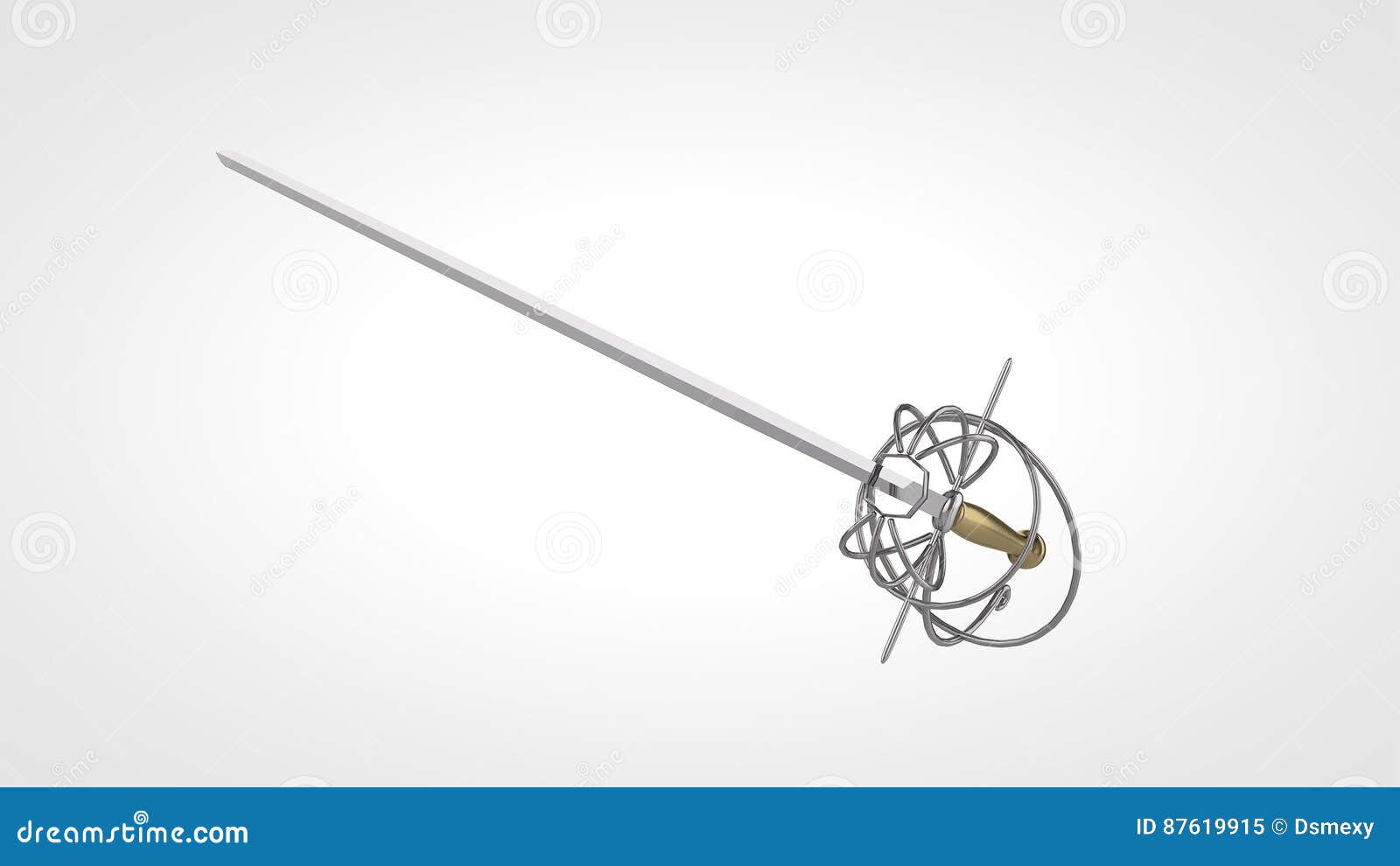 High Res 3d Rendered Rapier Sword Stock Image | CartoonDealer.com #87619915