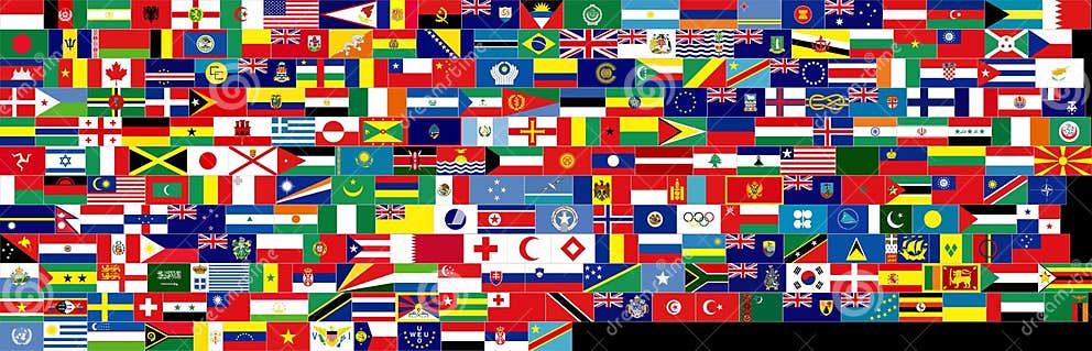[High-Res] Flag Complete Set Stock Illustration - Illustration of ...