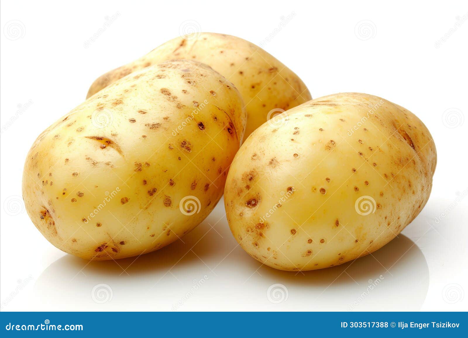 High Res Image of Fresh Uncooked Potato on White Backdrop for Ads ...