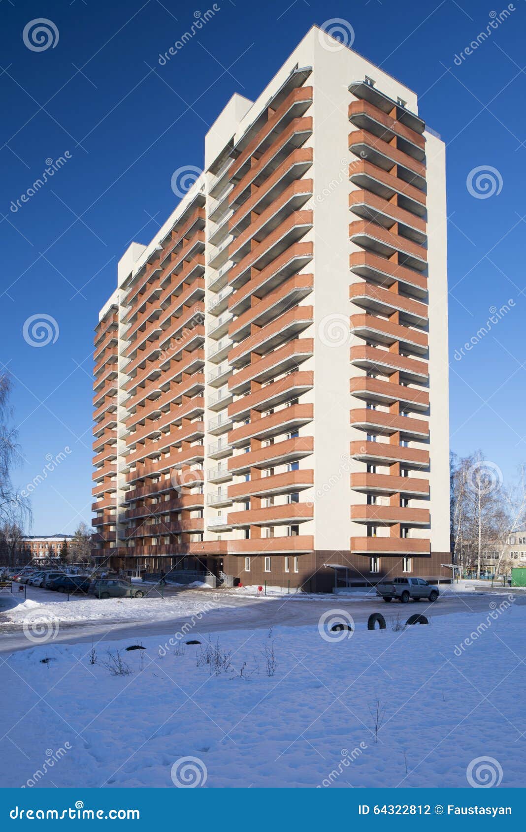 High residential building stock photo. Image of exterior - 64322812
