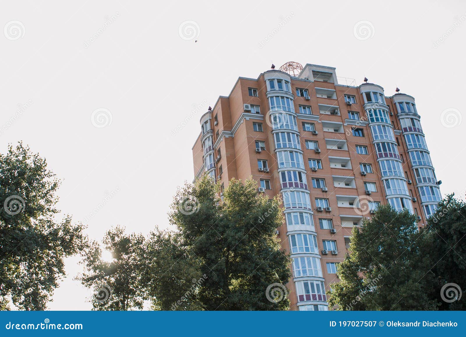 High Residential Building with Many Floors Stock Image - Image of ...
