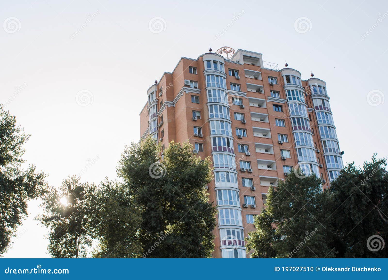 High Residential Building with Many Floors Stock Photo - Image of ...