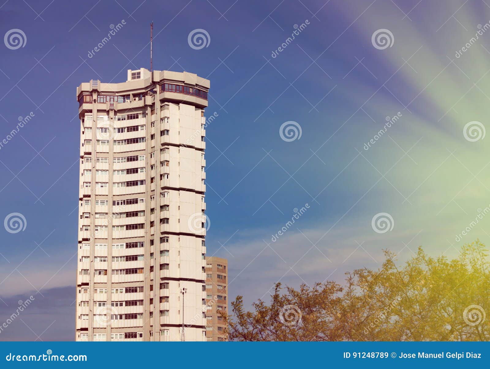 High residential building stock image. Image of rise - 91248789