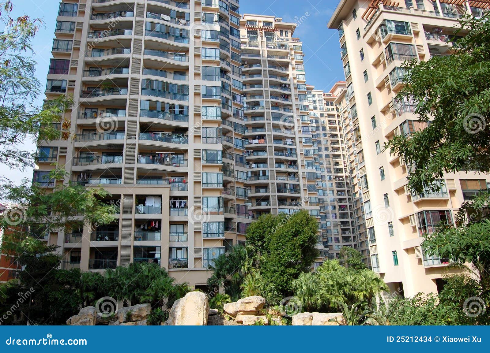 High residential buildings stock photo. Image of capacity - 25212434