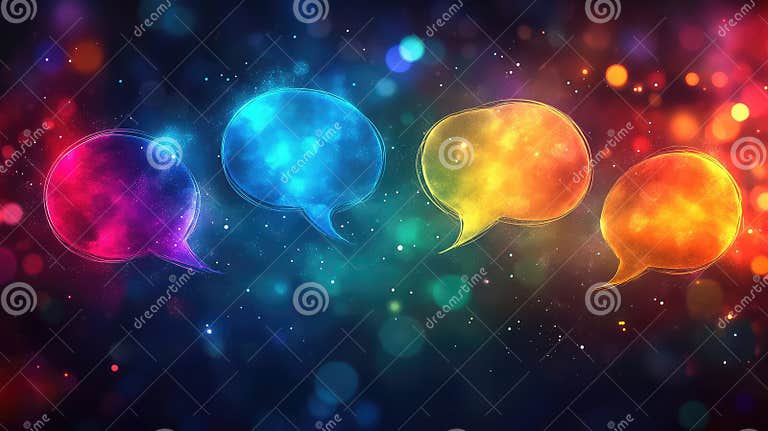 High-Resolution Background Image Featuring Speech Bubbles and Message ...