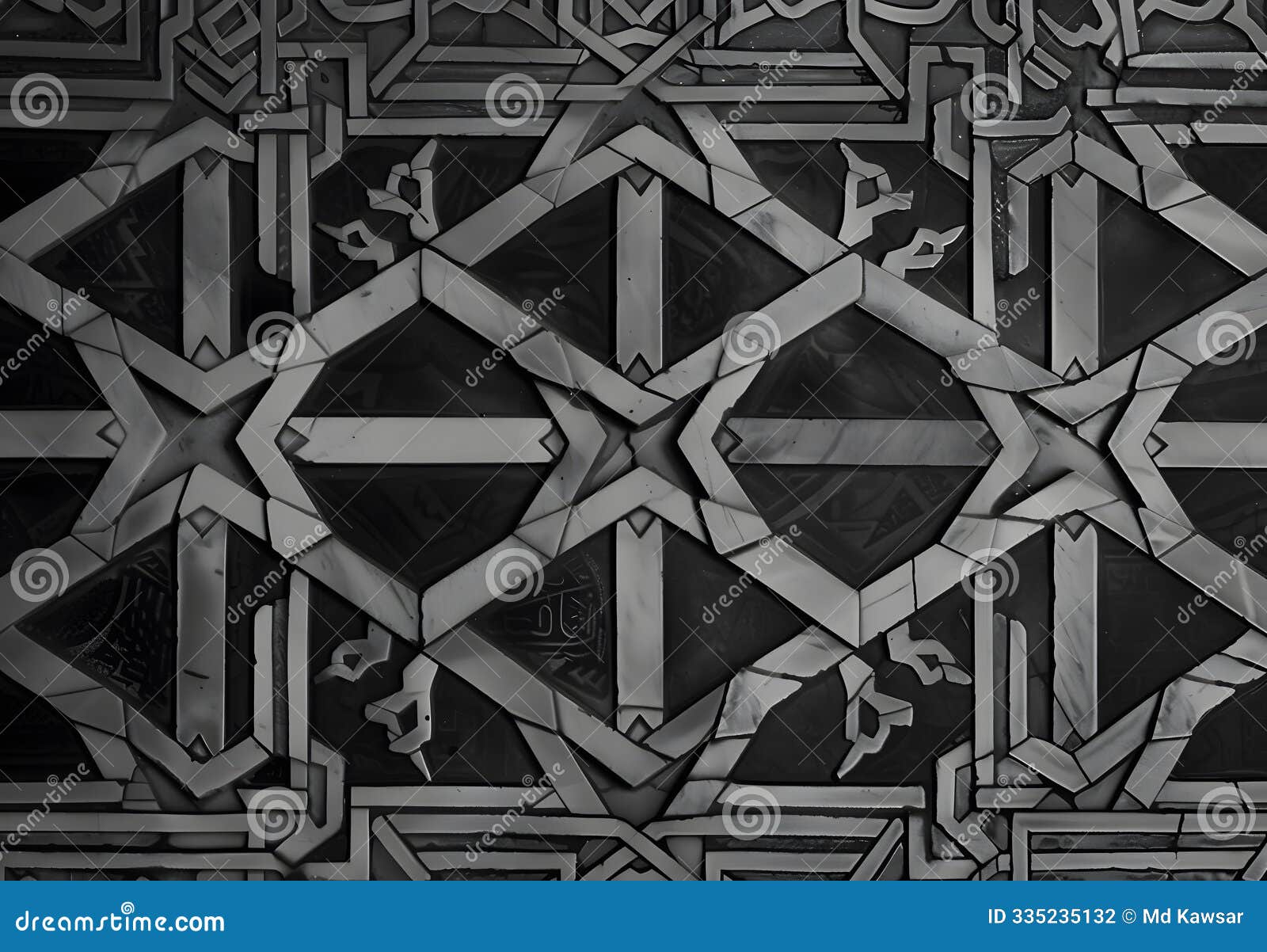 Moroccan Islamic Geometric Pattern Wall Art Stock Illustration ...