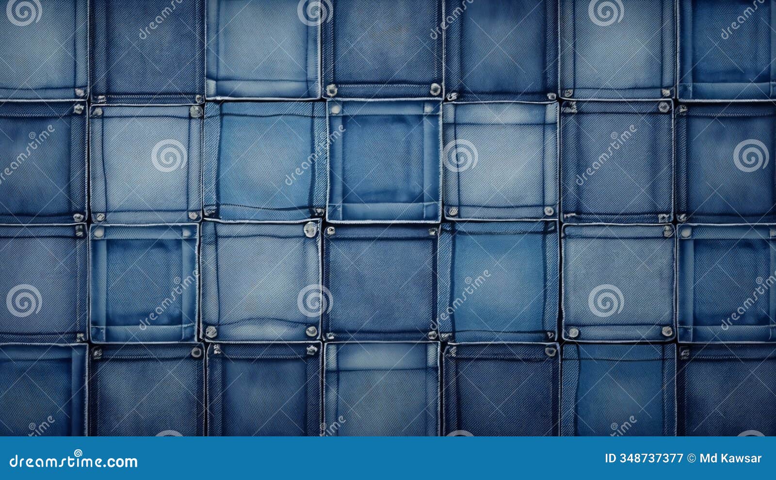 High-Resolution Blue Denim Patchwork Texture, Stylish Square Pattern ...