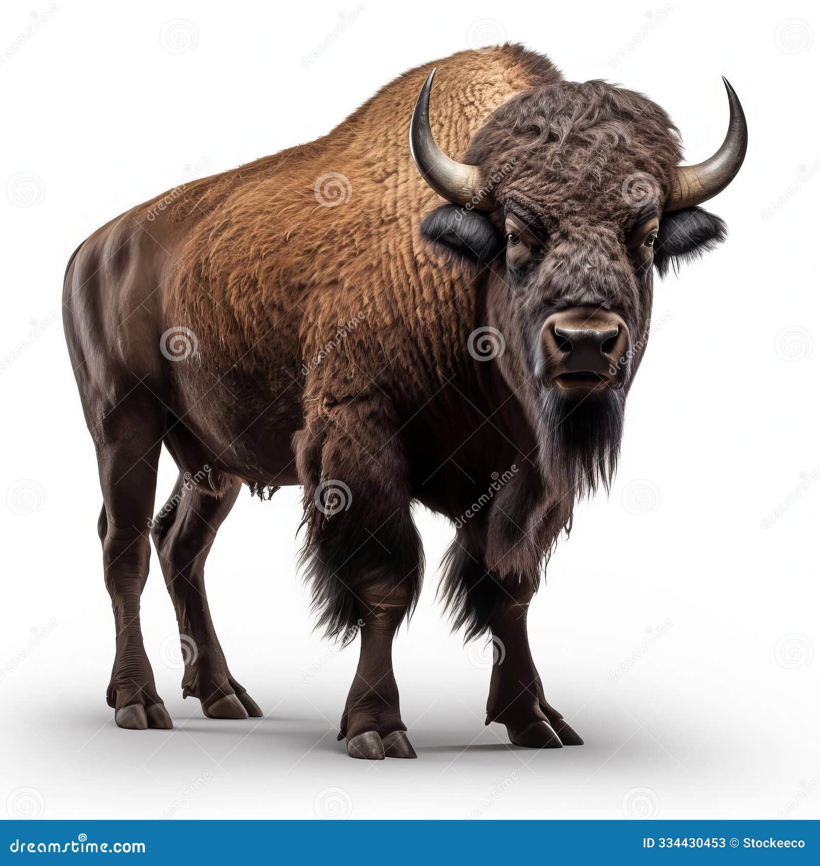 High-resolution Buffalo Photo on White Background with Soft Lighting ...