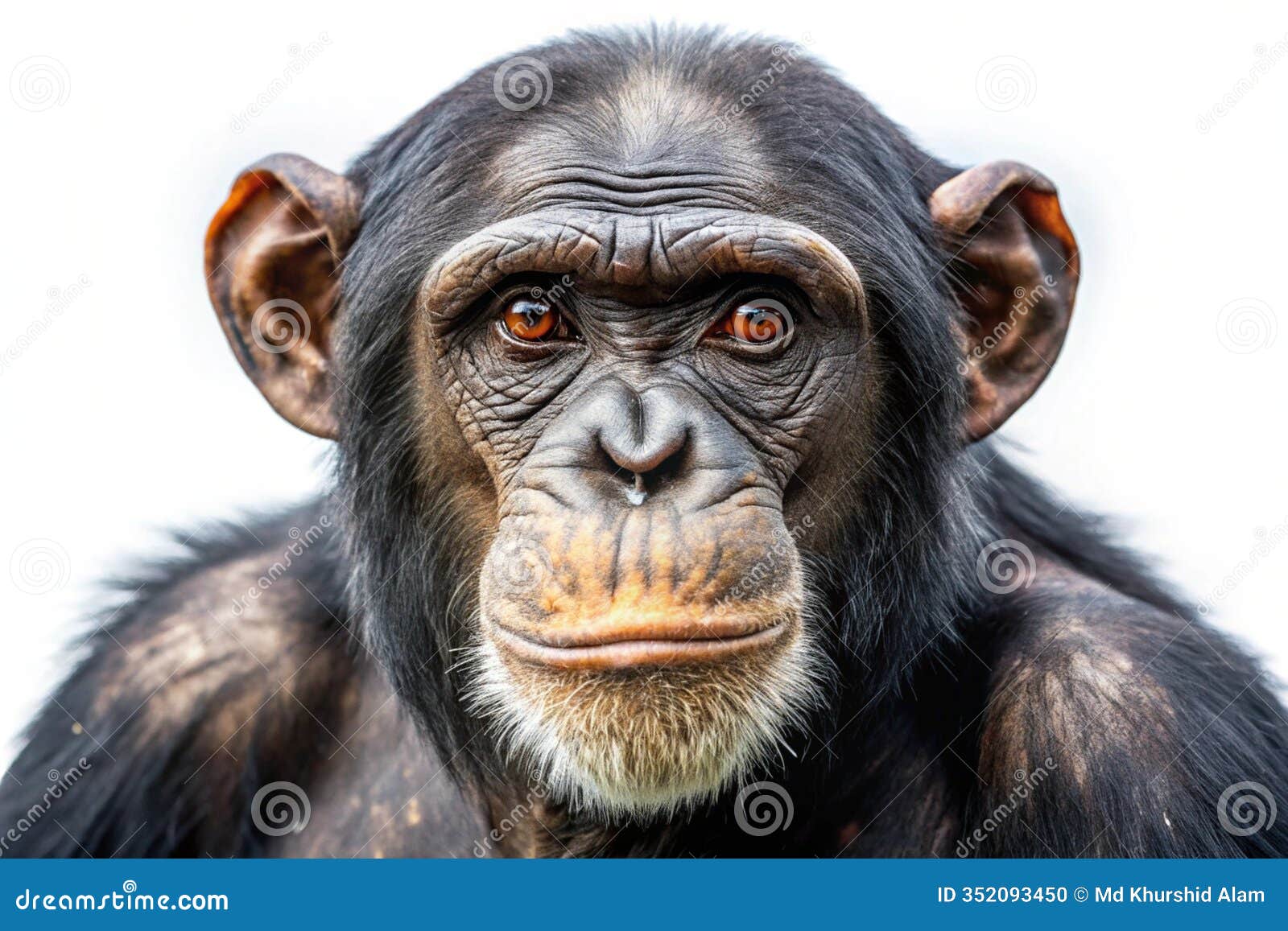 High Resolution Chimpanzee Face Portrait Capturing Vivid Details ...