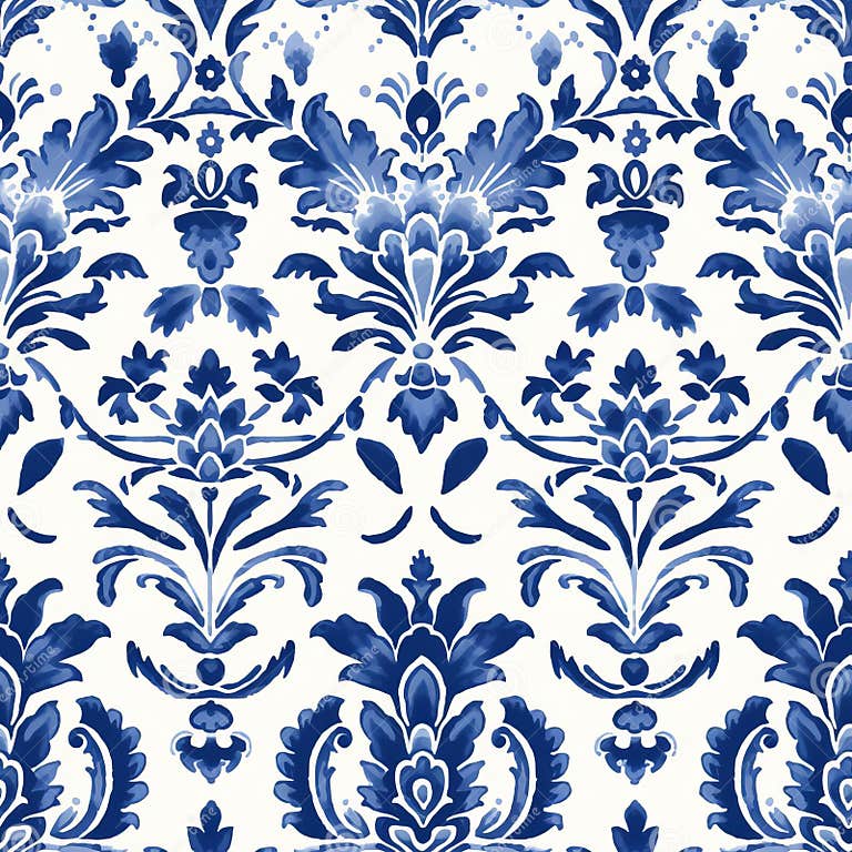 High-resolution Chinoiserie Ikat Pattern with Symmetrical Design ...