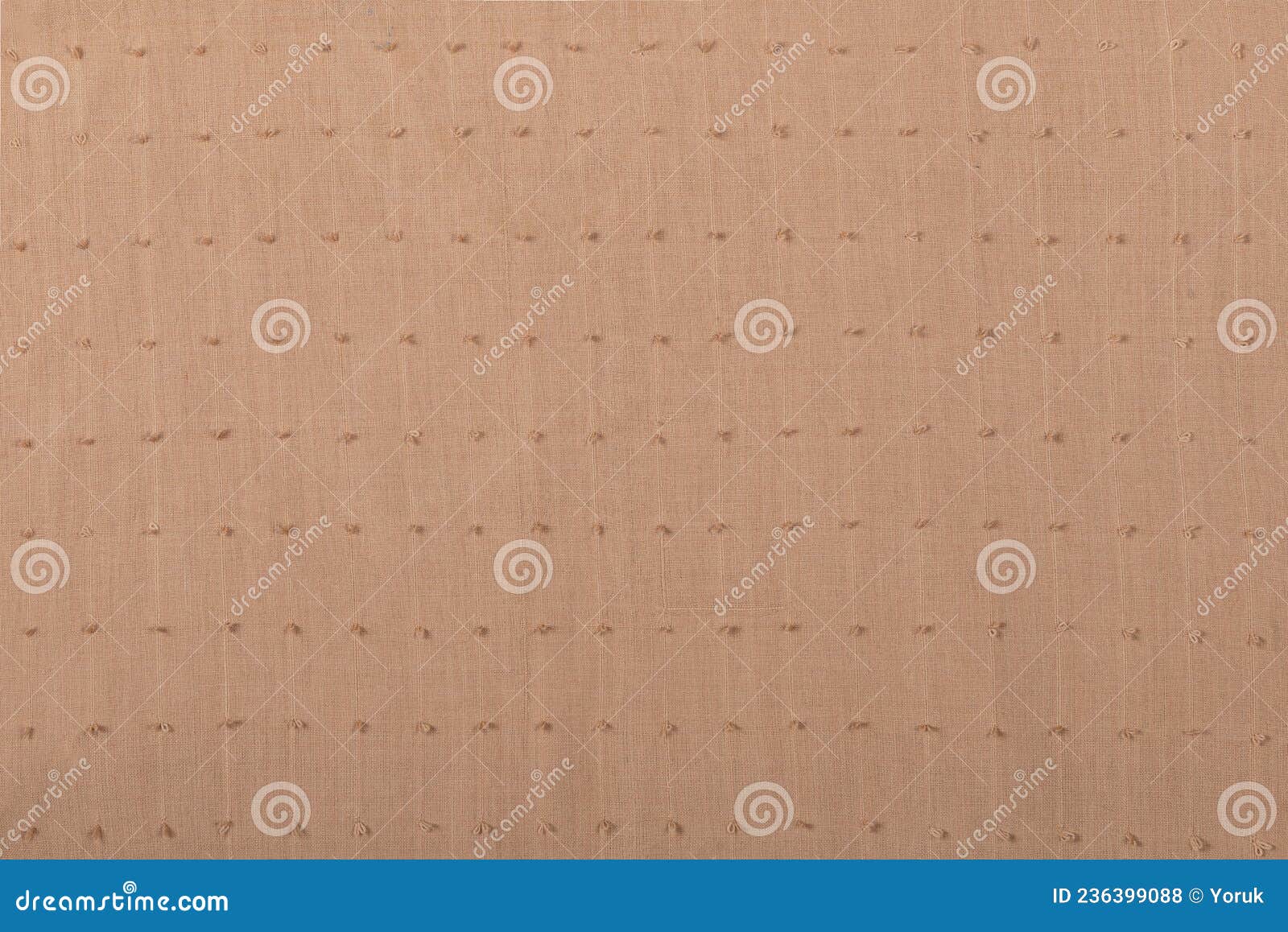 Indian Cotton Tan Coloured Fabric with Knots Stock Photo - Image of ...