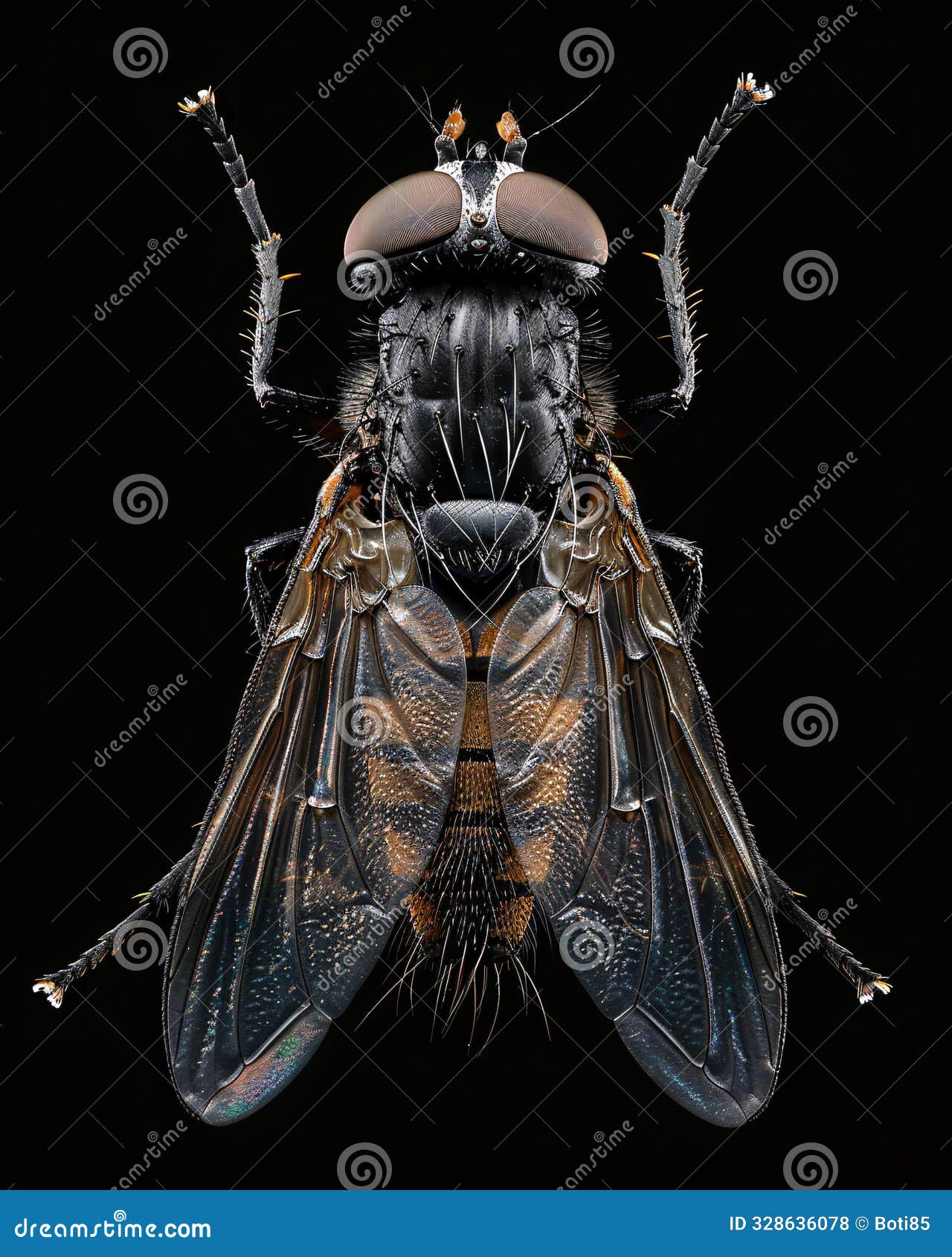 High-Resolution Close-Up Images of Various Insects on Black Background ...