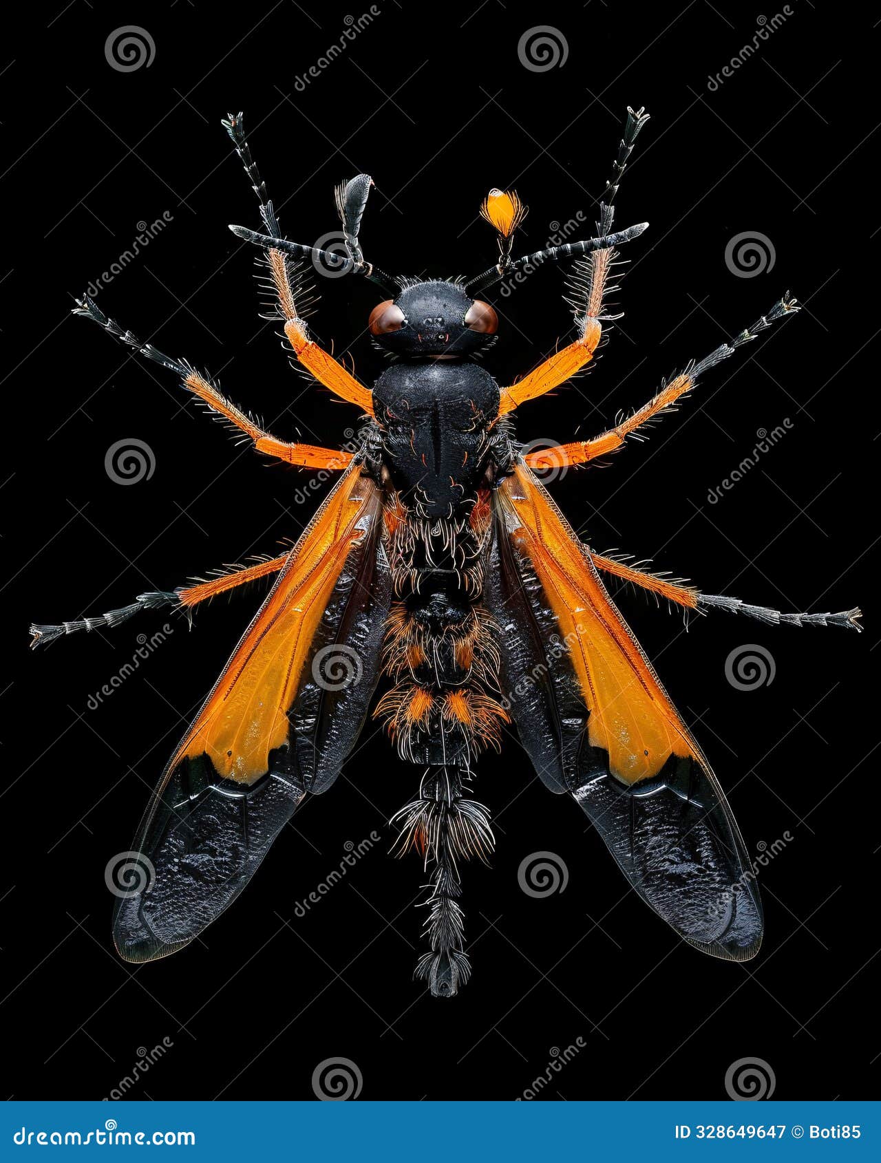 High-Resolution Close-Up Images of Various Insects on Black Background ...
