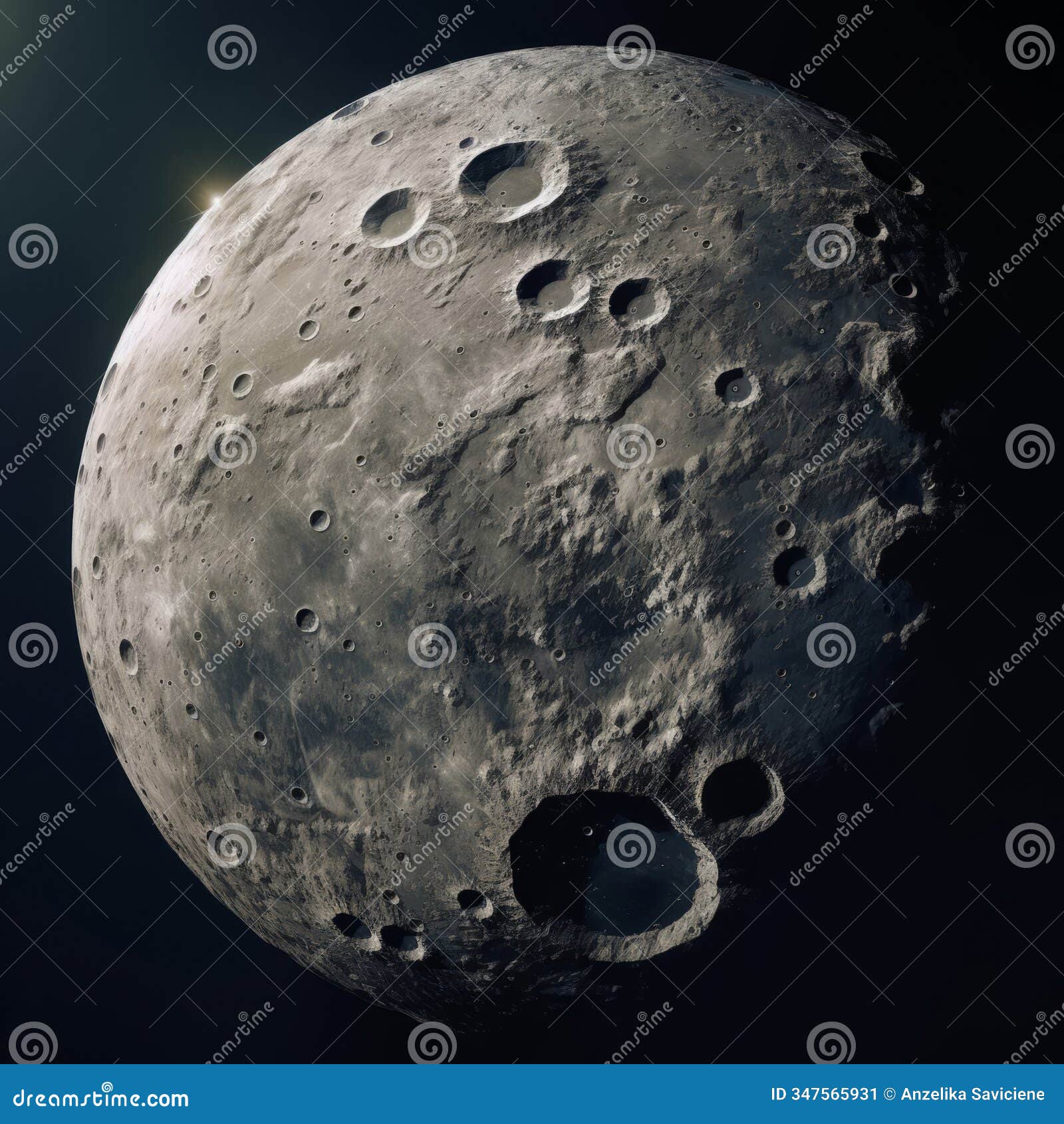 High-resolution Close-up of Lunar Surface Showcasing Craters and Rugged ...