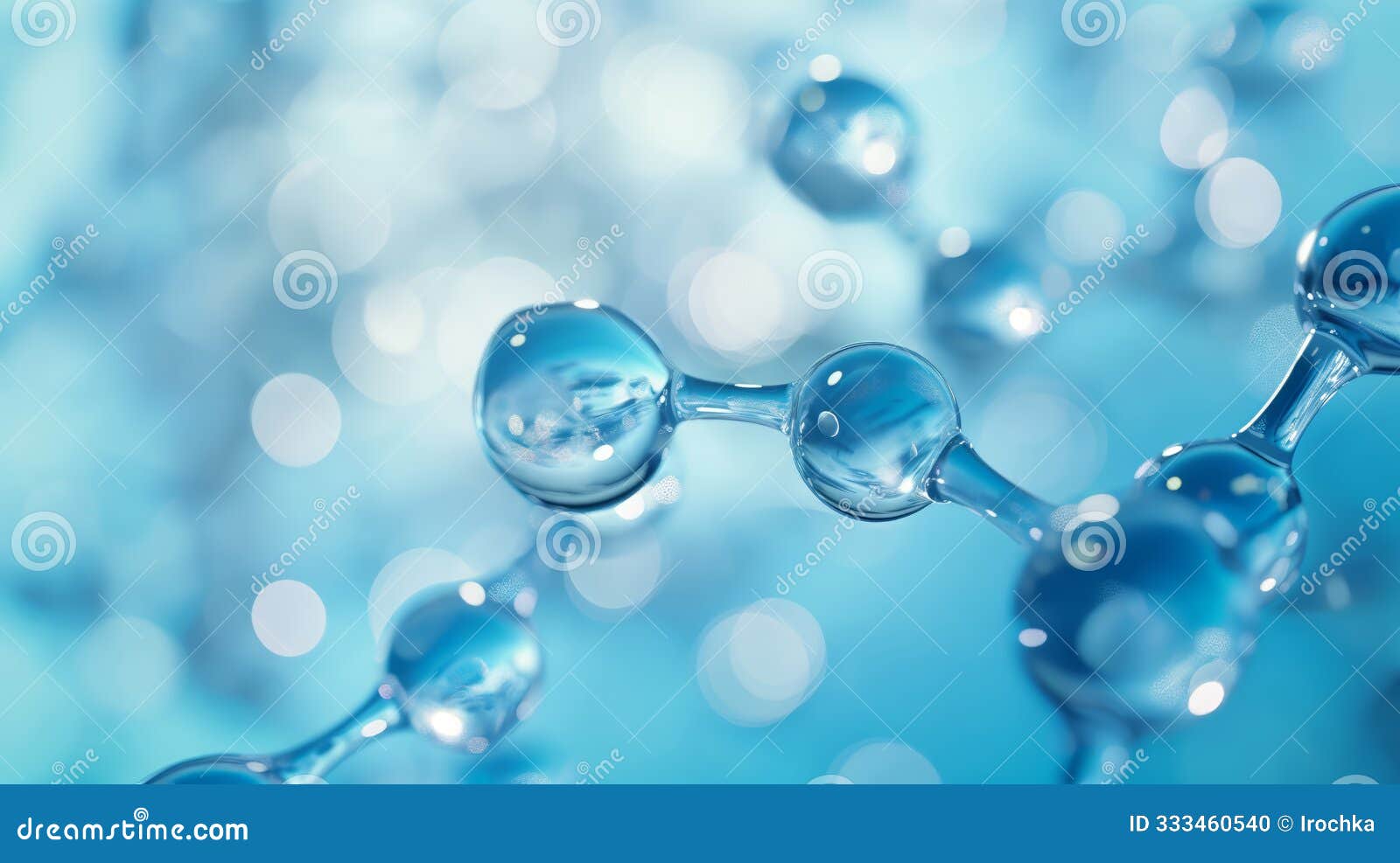 High-Resolution Close-Up of Transparent Blue Molecular Structure Stock ...