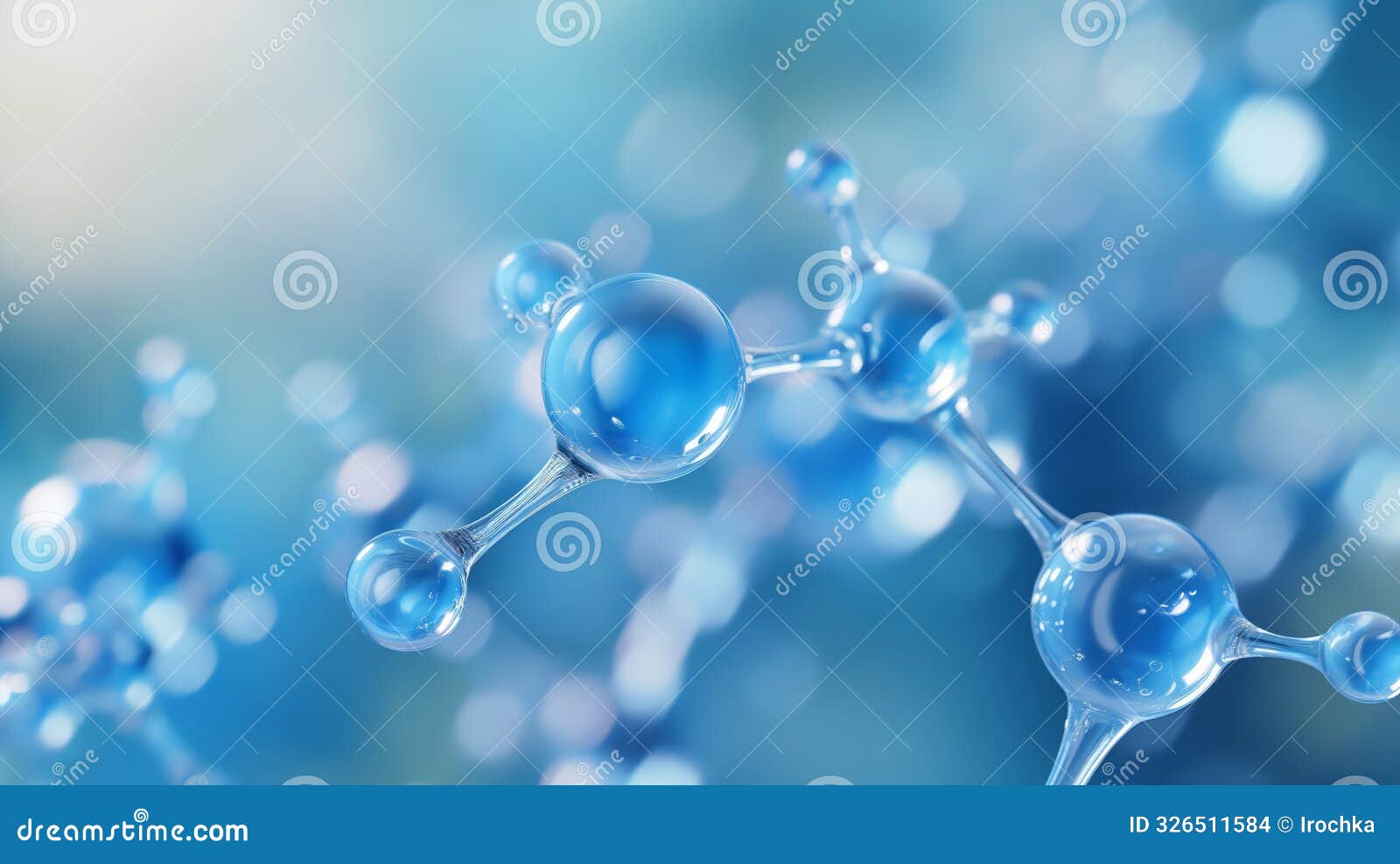 High-Resolution Close-Up of Transparent Blue Molecular Structure Stock ...