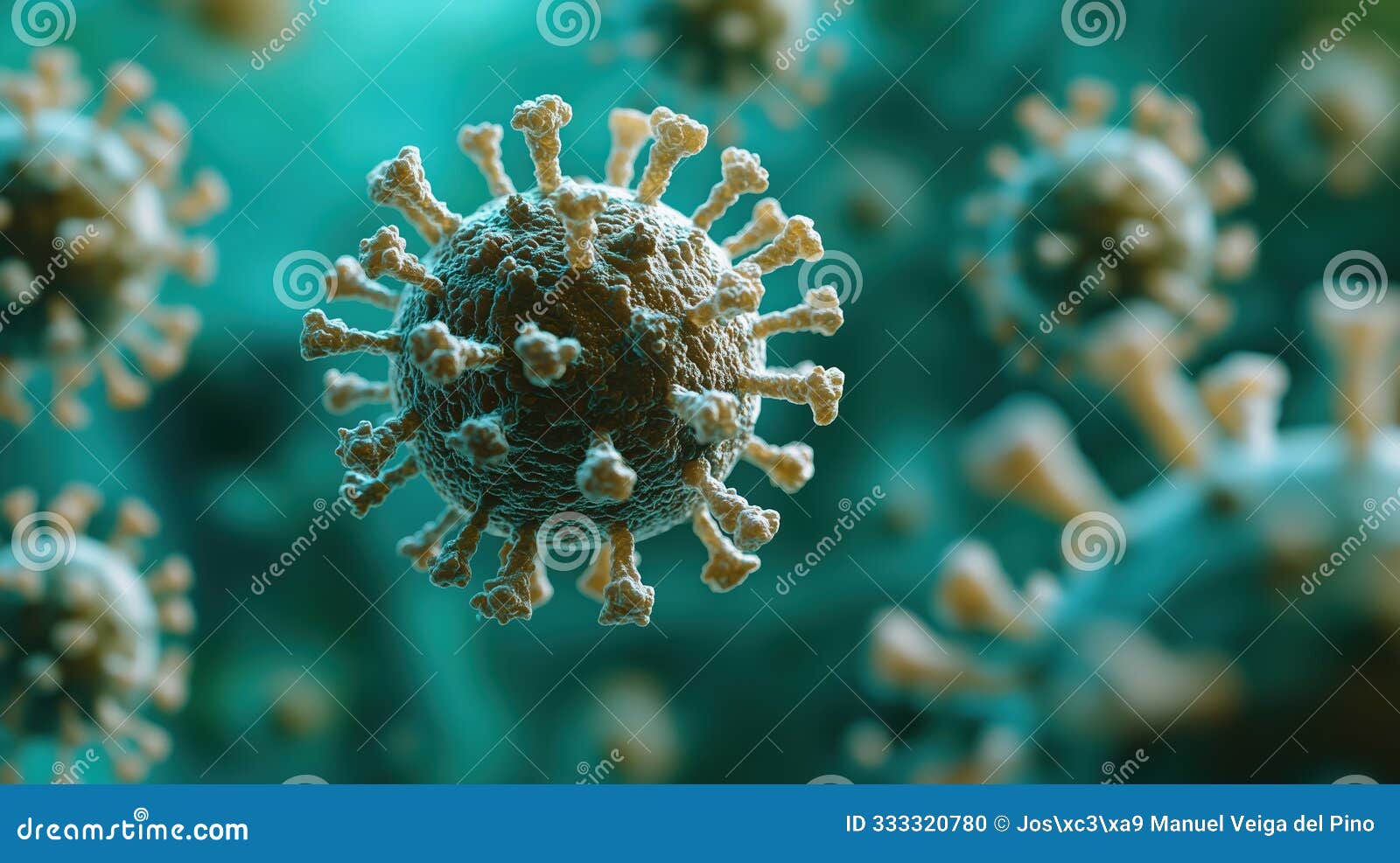 High-resolution Close-up of Various Viruses in Suspension Stock ...