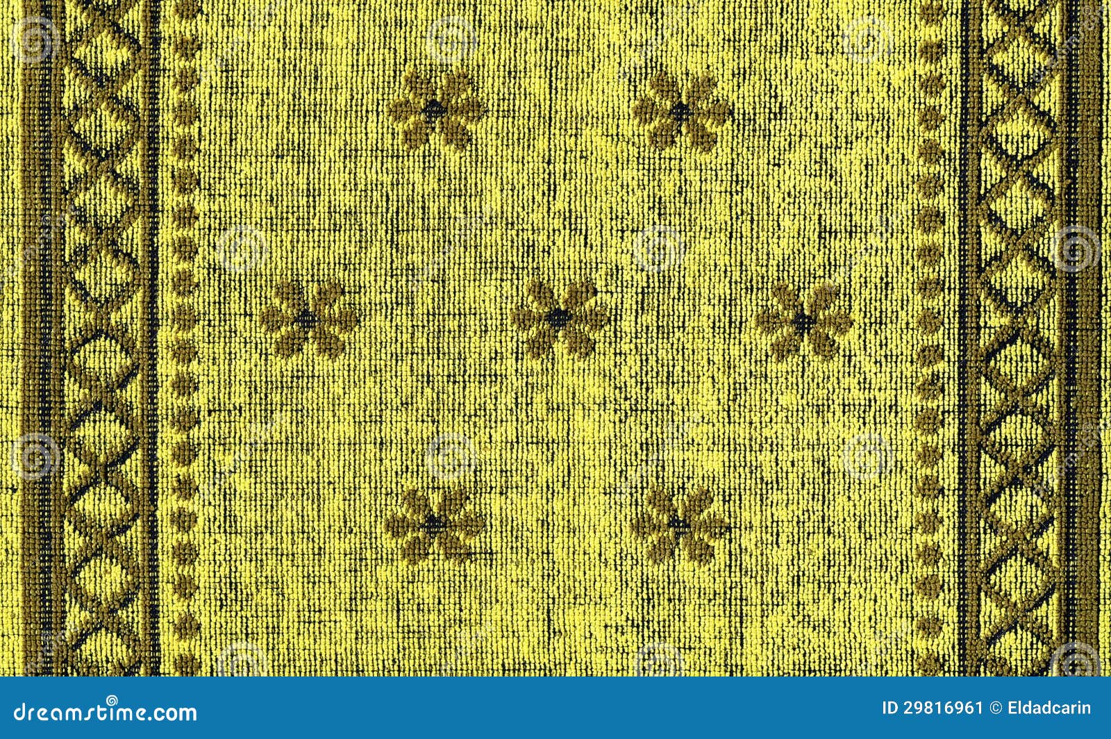 Cotton Fabric Texture -Yellow with Khaki Patterns Stock Image - Image ...