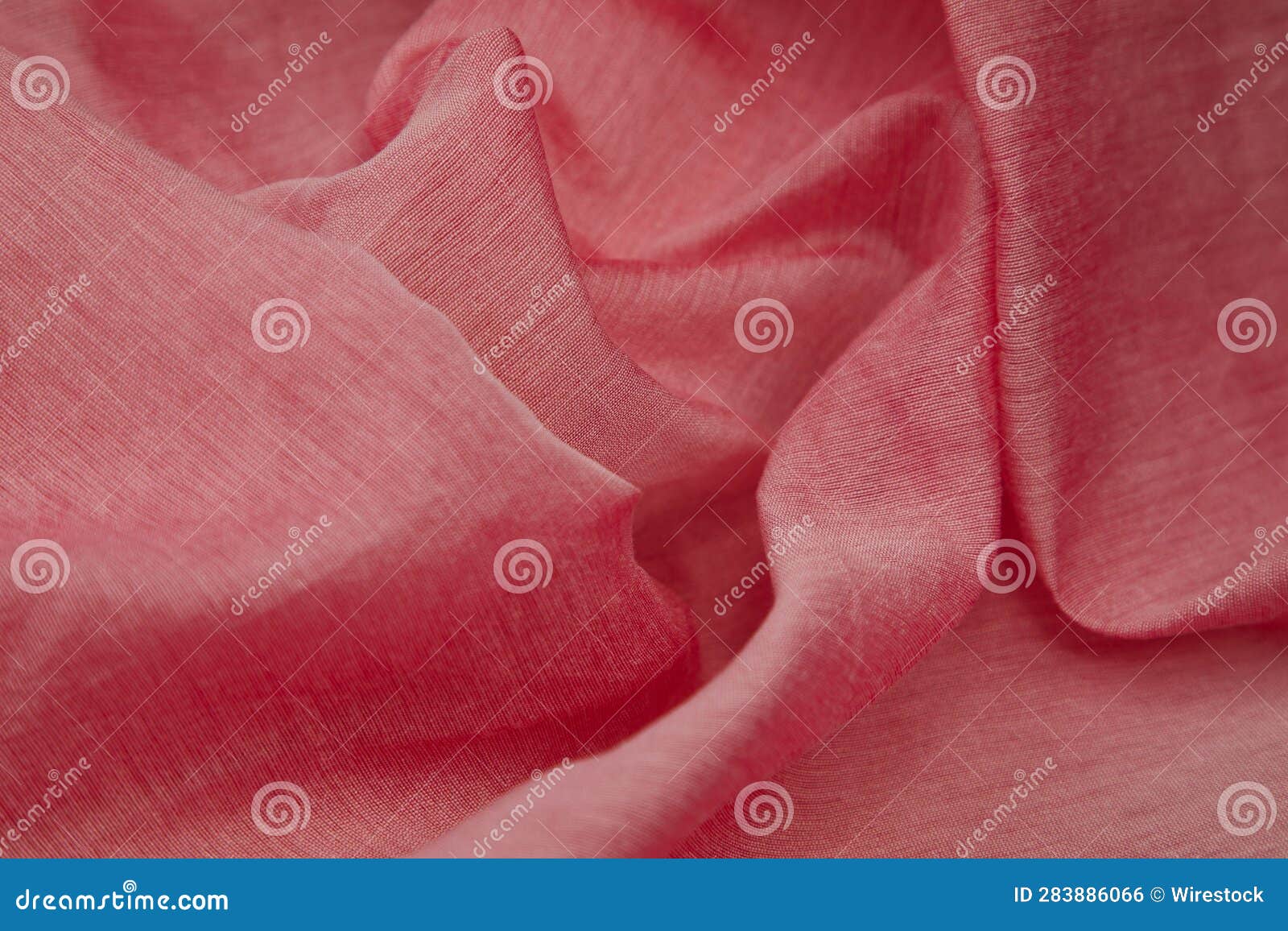 High Resolution Closeup Shot of a Light Red Fabric, Featuring a Plain ...