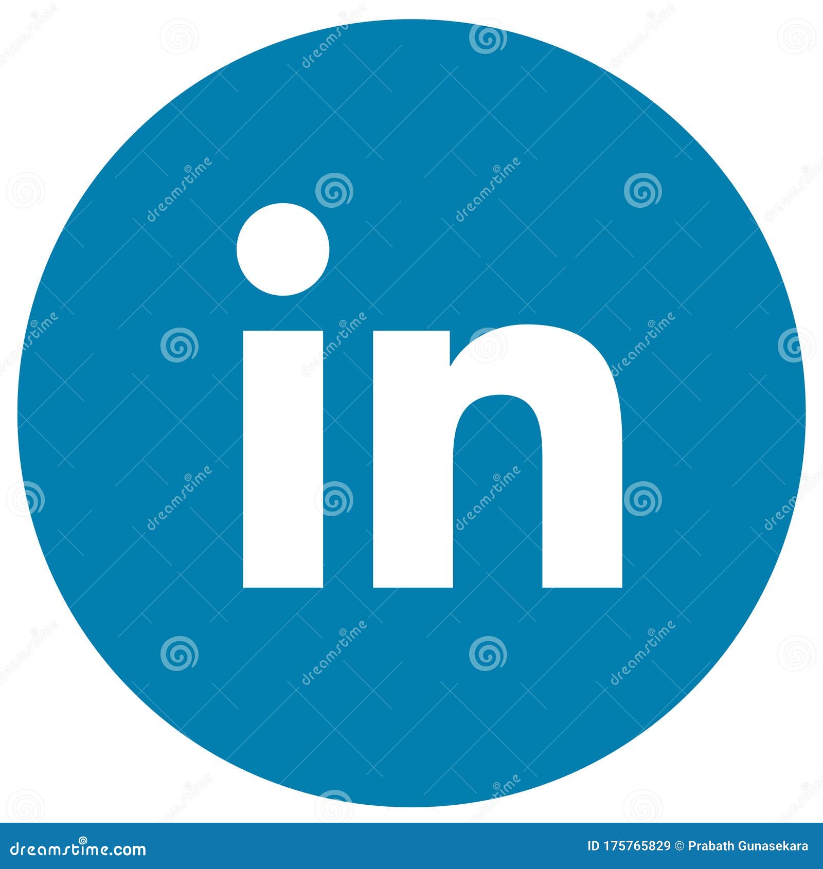 Colored LinkedIn logo icon editorial stock image. Illustration of ...