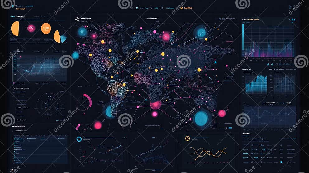 High Resolution Complex Digital Dashboard for Data Analysis and ...