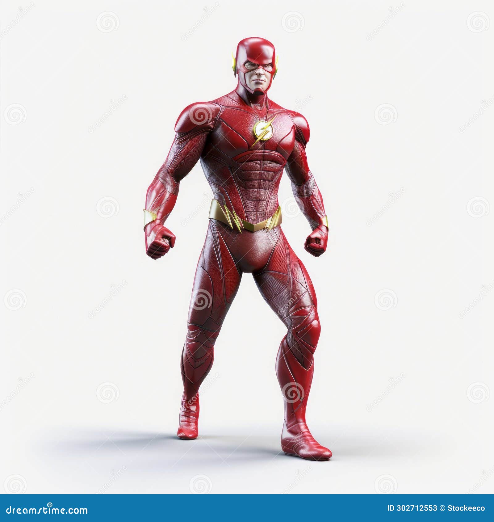 High-resolution 3d Flash Character Model in Technological Design Stock ...