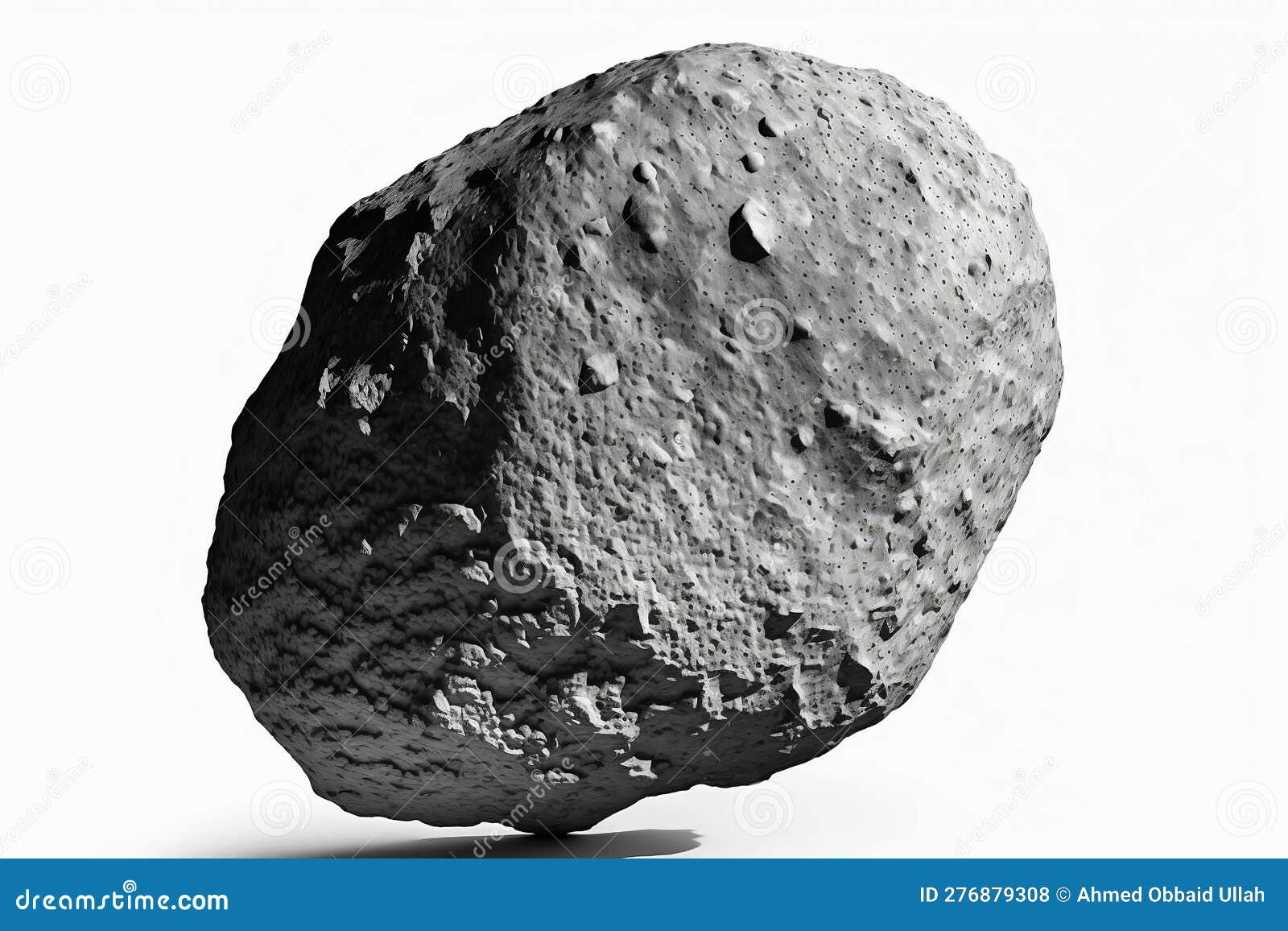 High-Resolution 3D Render of an Isolated Asteroid on Transparent ...