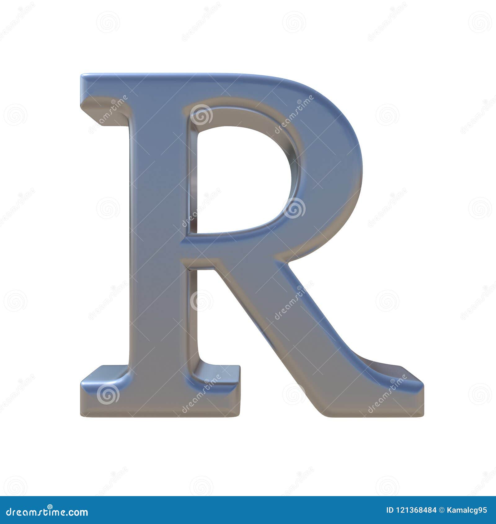 R Letter In Silver