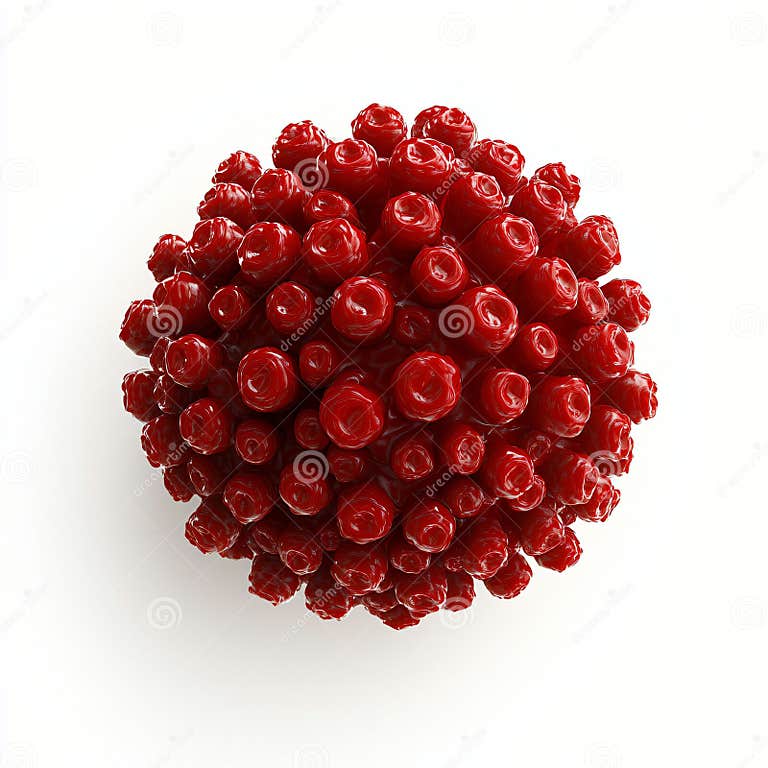Red Abstract Sphere 3D Render Glossy Texture Ball Round Circular ...