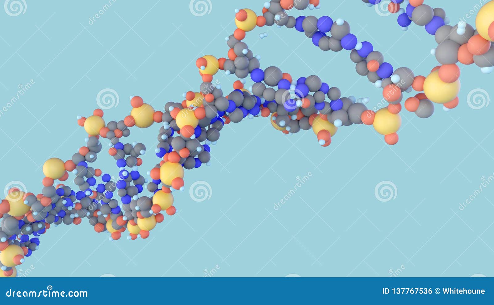 DNA Molecule Double Helix Close Up View Stock Illustration ...