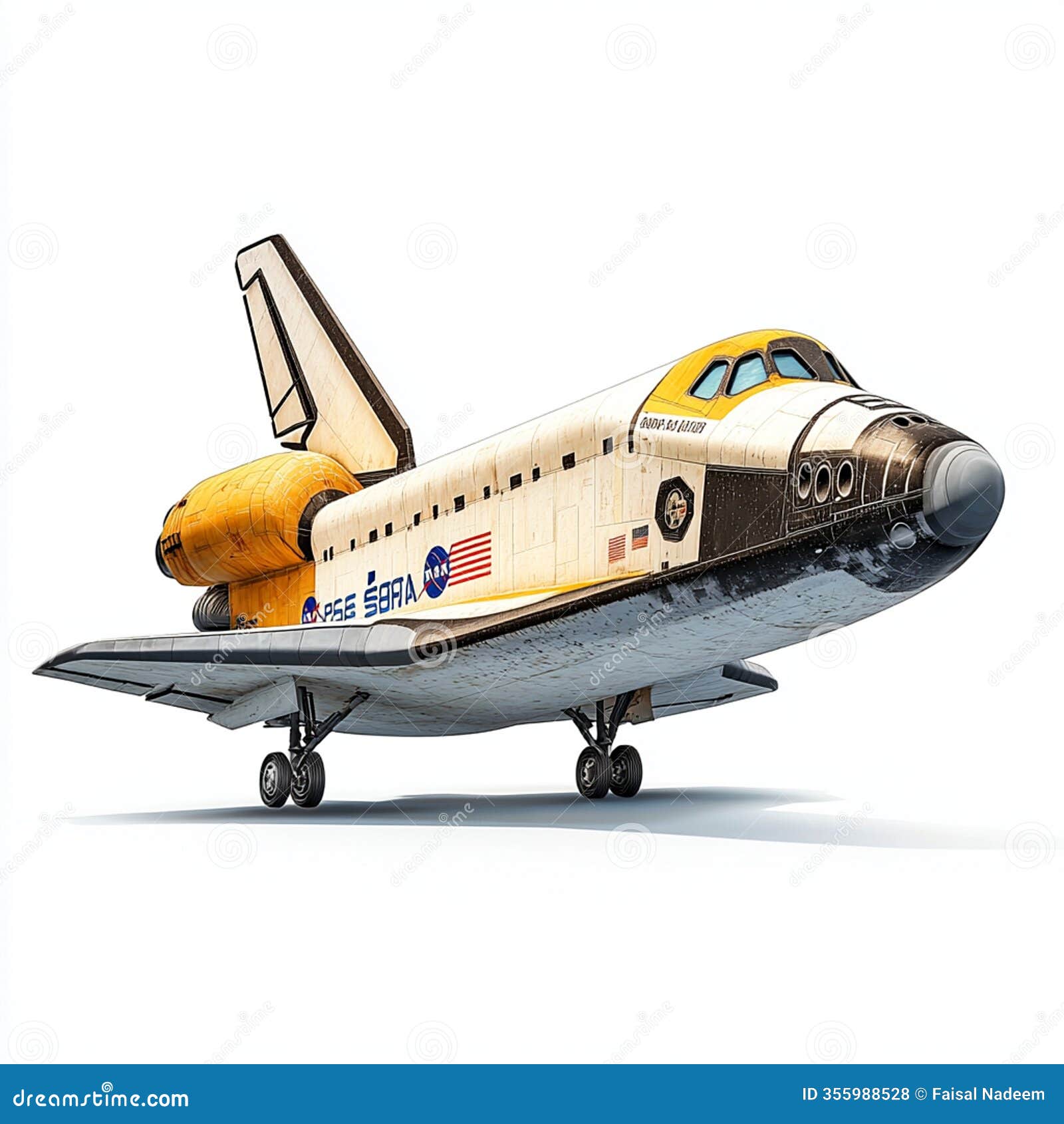 Vintage Space Shuttle Craft Detailed 3D Model Render High Resolution ...