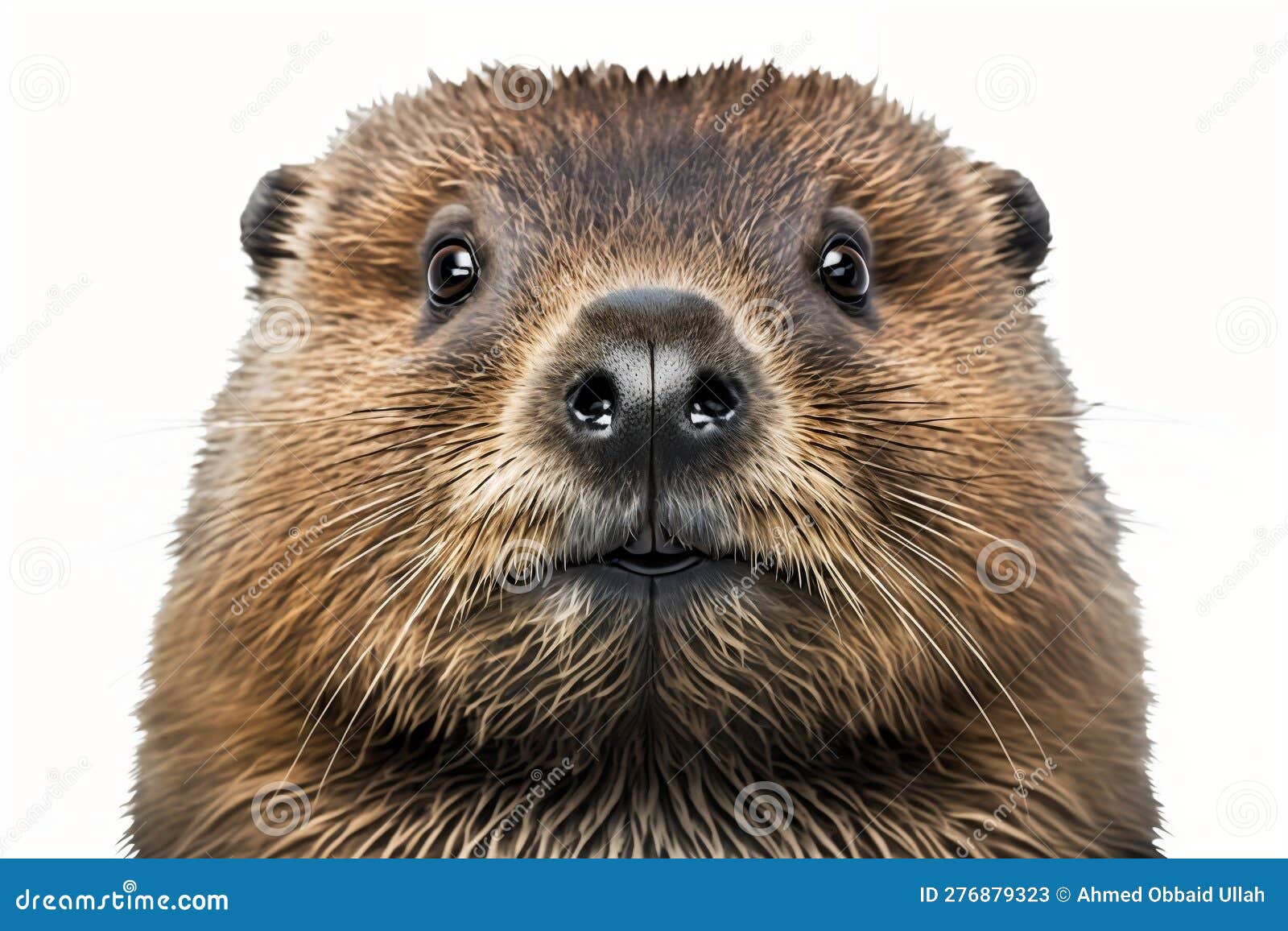 High-Resolution 3D Rendering of a Beaver S Face on a Transparent ...