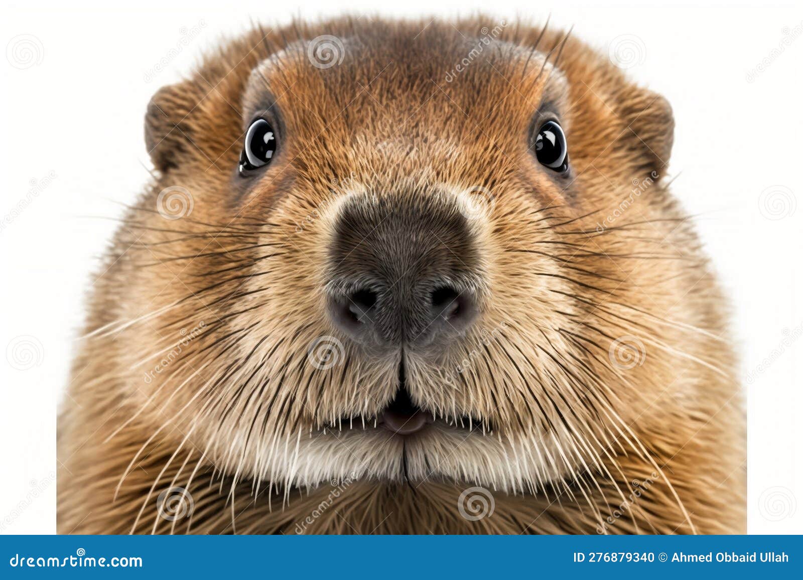 High-Resolution 3D Rendering of a Beaver S Face on a Transparent ...