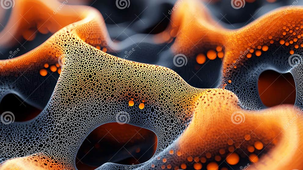 A High-resolution 3D Rendering Displaying an Abstract Biogenic ...