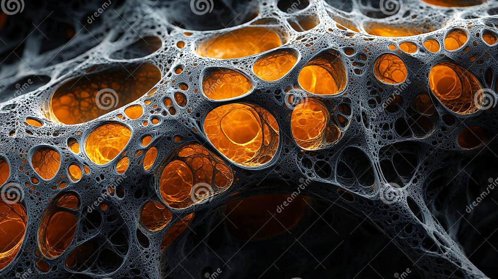 A High-resolution 3D Rendering Displaying an Abstract Biogenic ...
