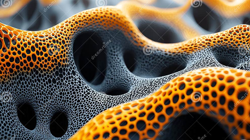 A High-resolution 3D Rendering Displaying an Abstract Biogenic ...