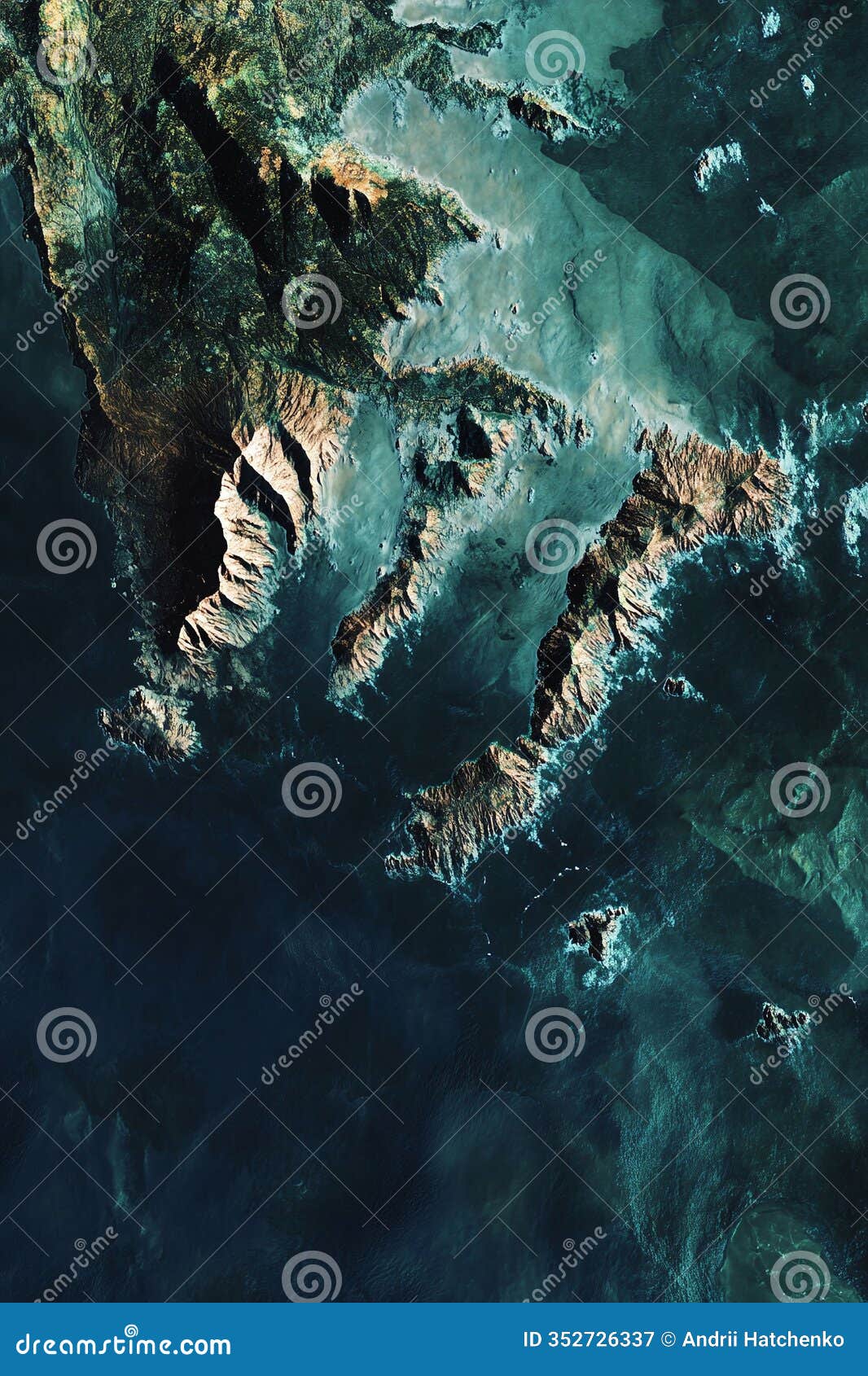 High-resolution 3D Satellite Map Of A Coastal Escarpment Showcasing ...