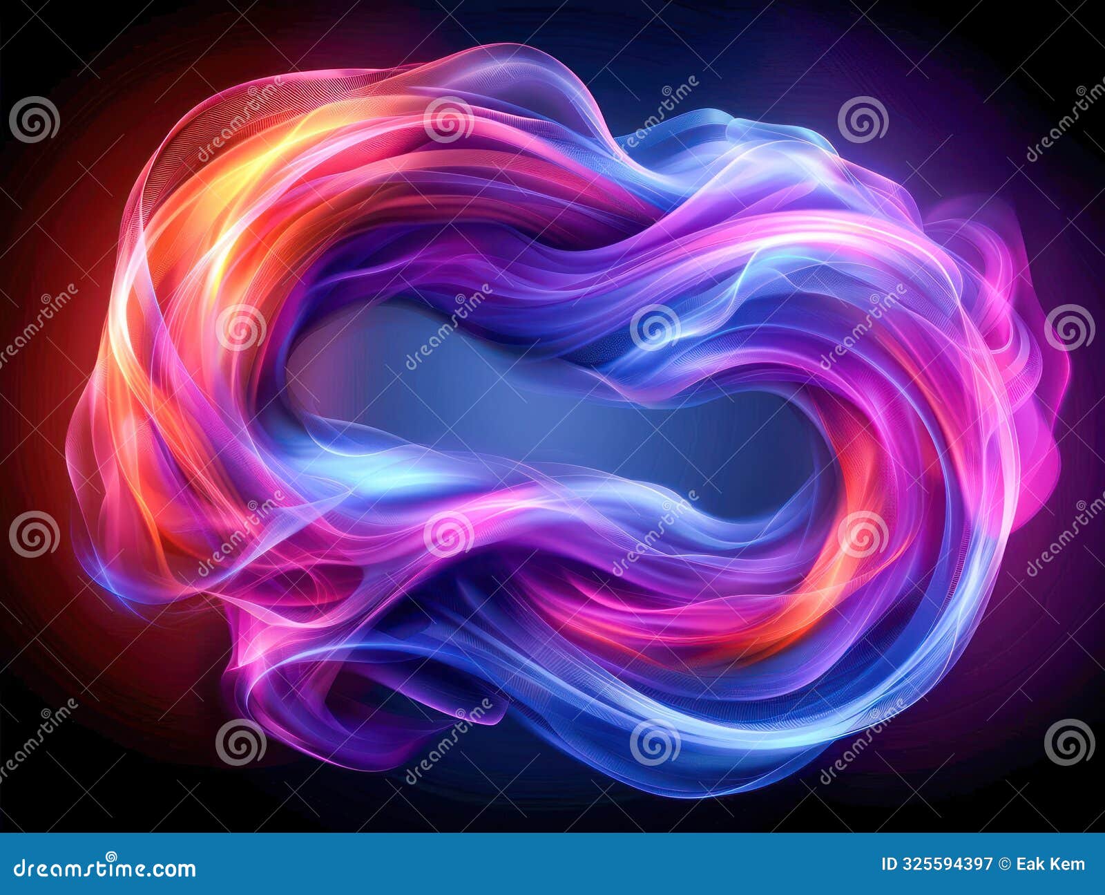 Abstract Electric Loop Design with Vibrant Hues a Dynamic Energy ...